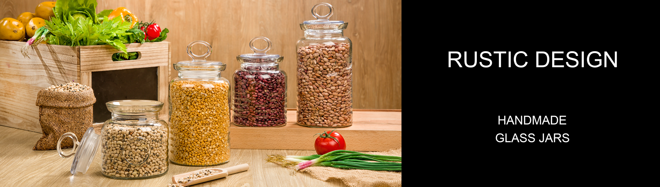 RUSTIC GLASS JAR SIZE 4